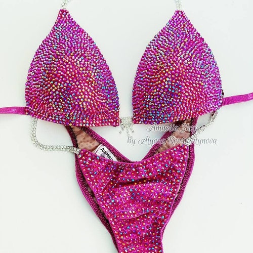 Competition Set Rhinestone Fitness NPC IFBB WBFF - Etsy