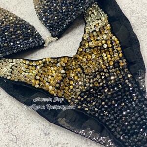 Graphite-gold Fitness Bikini, Competition Set, Figure Bikini, Bikini ...