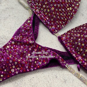 Fuchsia Competition Bikini Suit, Competition Set, Figure Bikini, Posing ...
