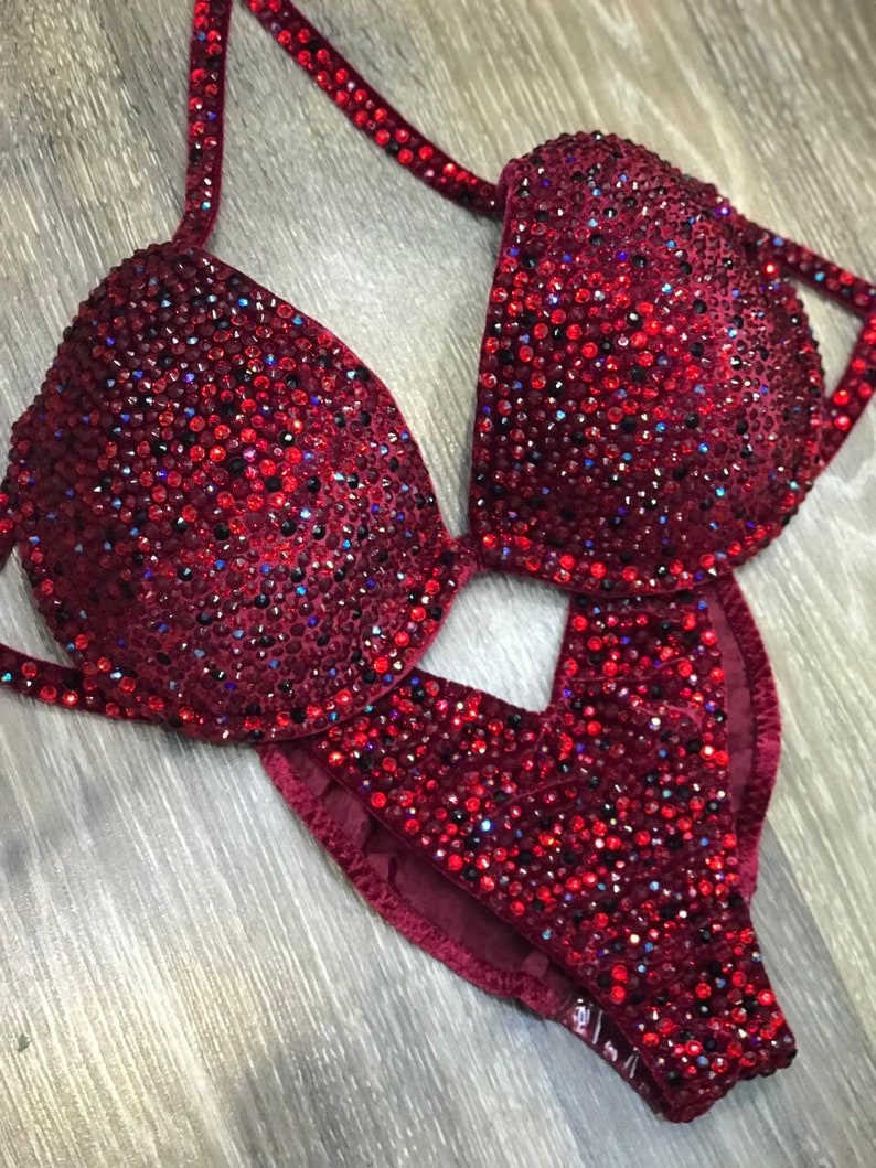 Red Bikini Bikini Gradient Competition Bikini Bikini | Etsy