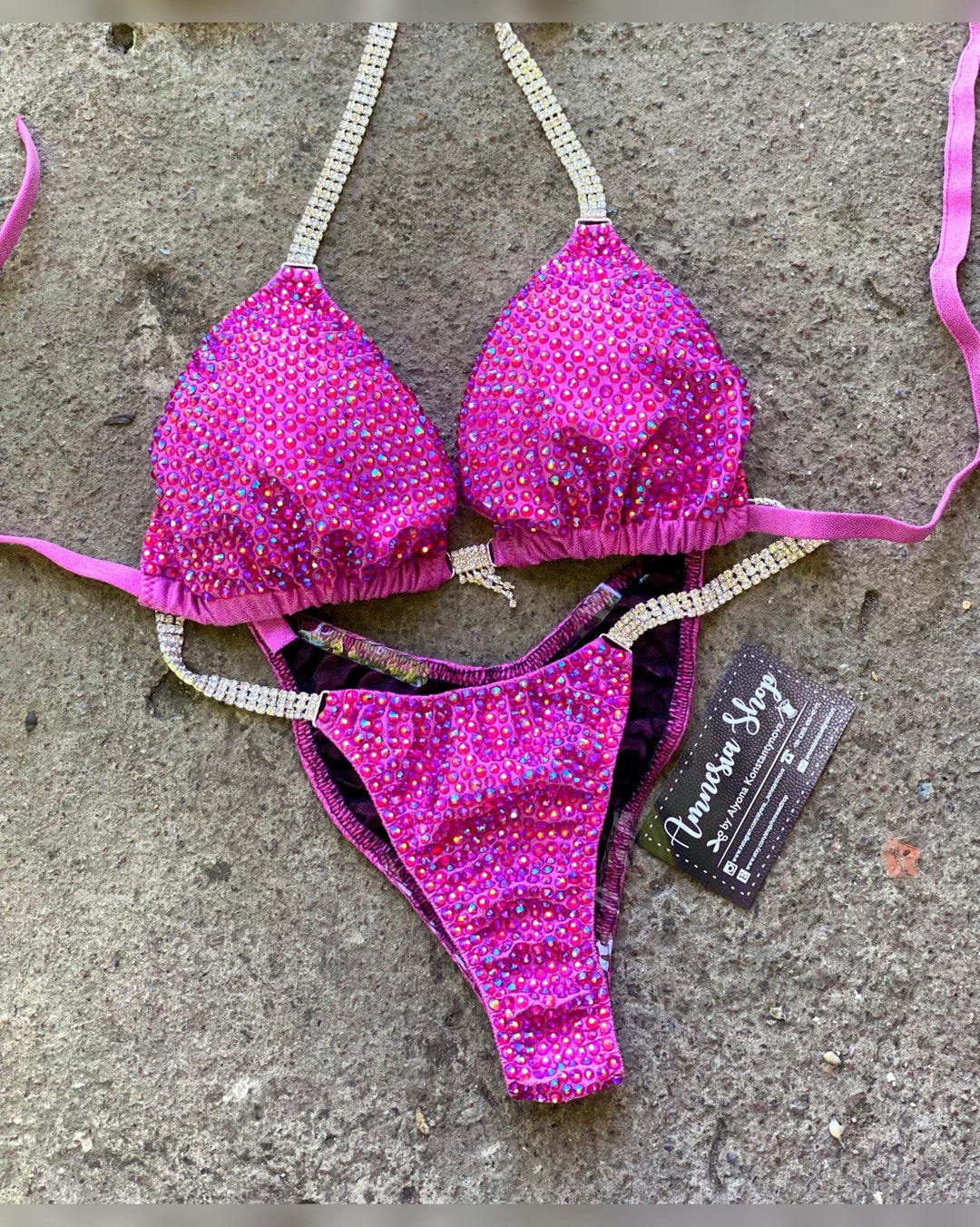 Green Competition Bikini Set - NPC - IFBB - WBFF - Figure Competition ...