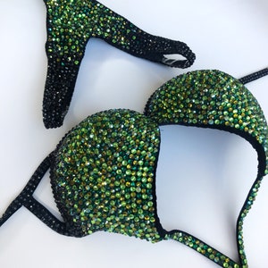 Green Competition Bikini Set - Rhinestone Fitness - IFBB - WBFF ...