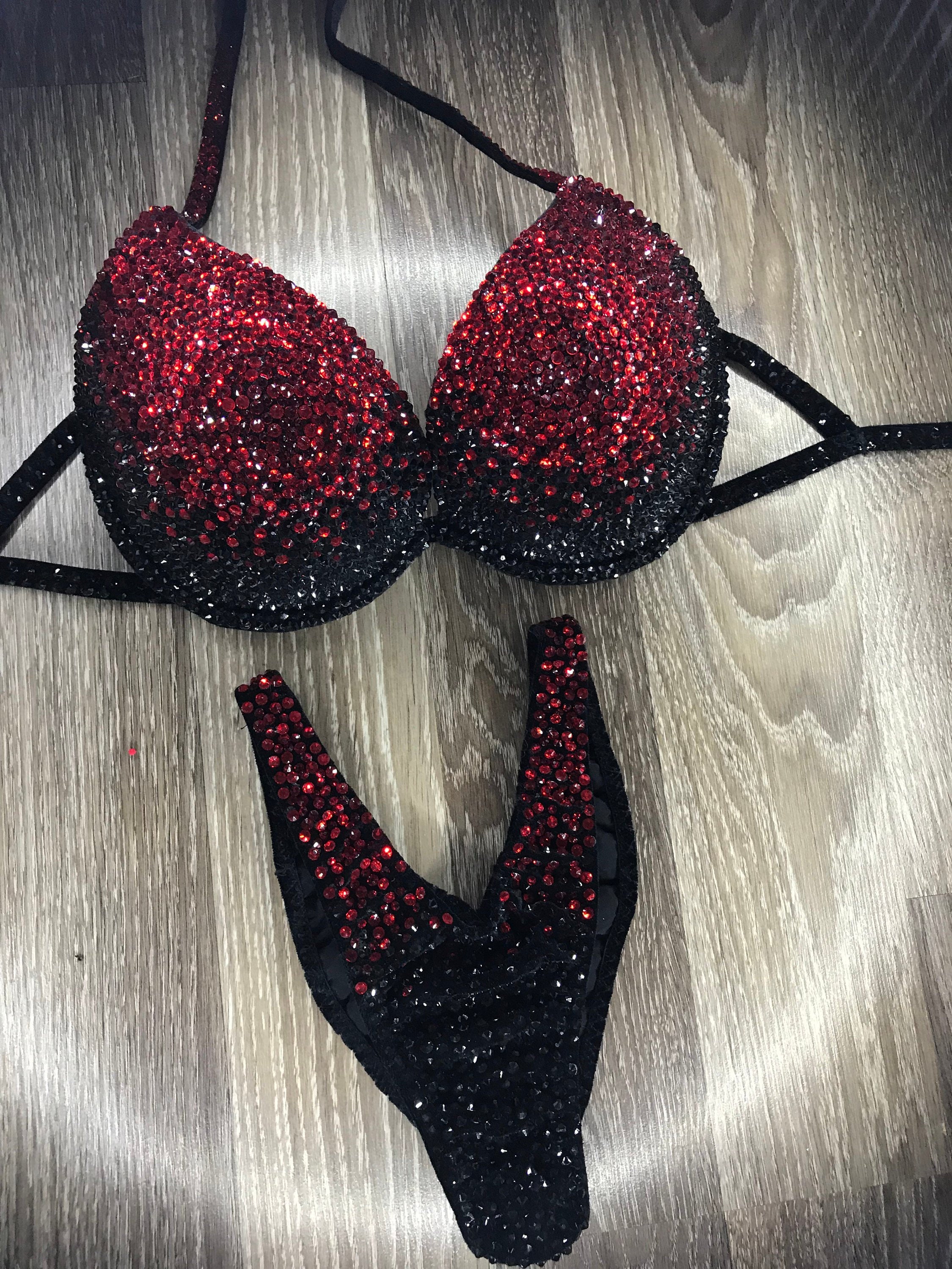 Competition Bikini Set Rhinestone Fitness NPC IFBB - Etsy