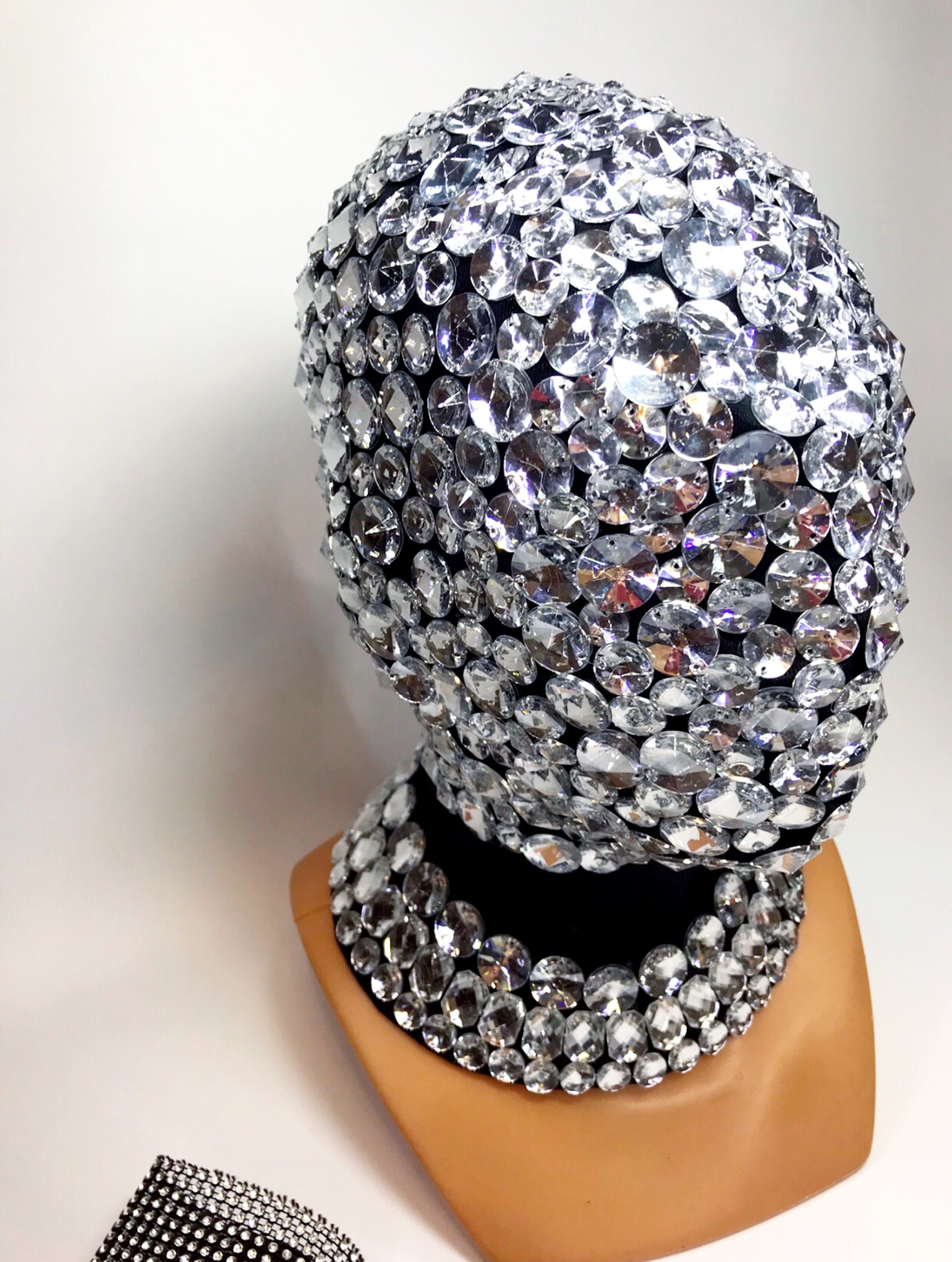 Mask in Rhinestones, Rave Mask, Festival Mask, Party Mask, Rave ...