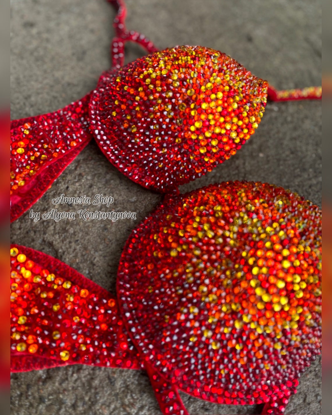 Bikini "fire"- Fitness Bikini - IFBB Competition Bikini - Crystal Competition Bikini Suit ...