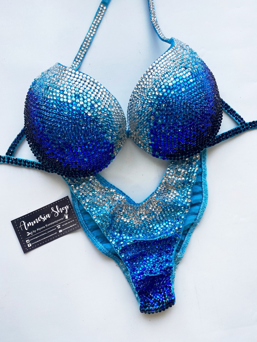 Competition Bikini Set - Rhinestone Fitness - IFBB - WBFF - Figure ...