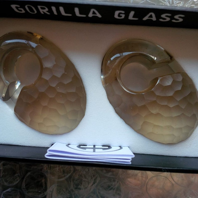 Gorilla Glass Small Ovoids With Martele Treatment. Rhubarb 1/2 | Etsy