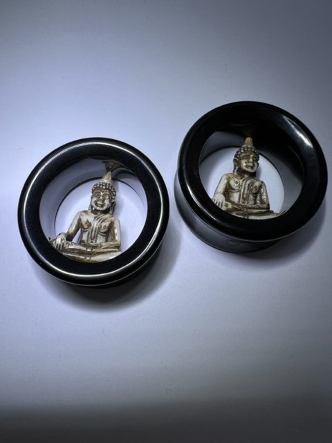 1 5/16 or 34mm Horn and Bone Buddha Plugs - Priced per Pair. - Etsy