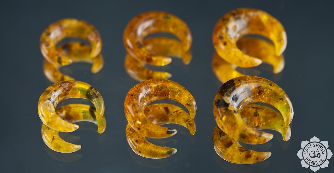 Peoples Jewelry - Reconstituted Amber Pincers/pinchers/crescent ...