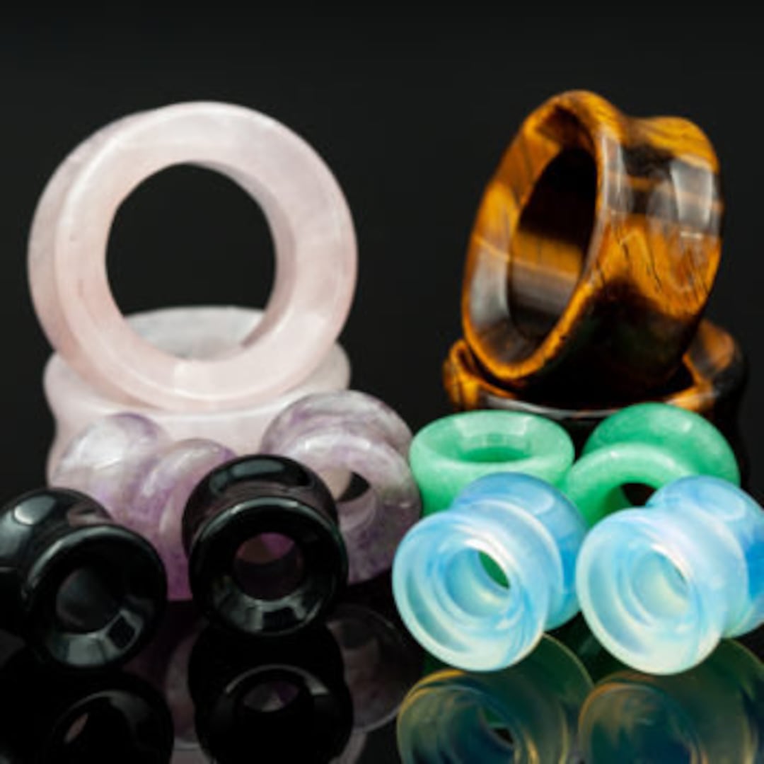 Double Flare Stone Eyelets 7 Materials to Choose From - Etsy