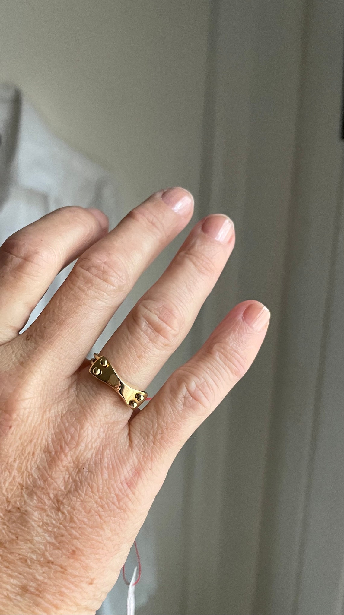 Ribbon Armor Ring Double Band Architectural Form Form | Etsy