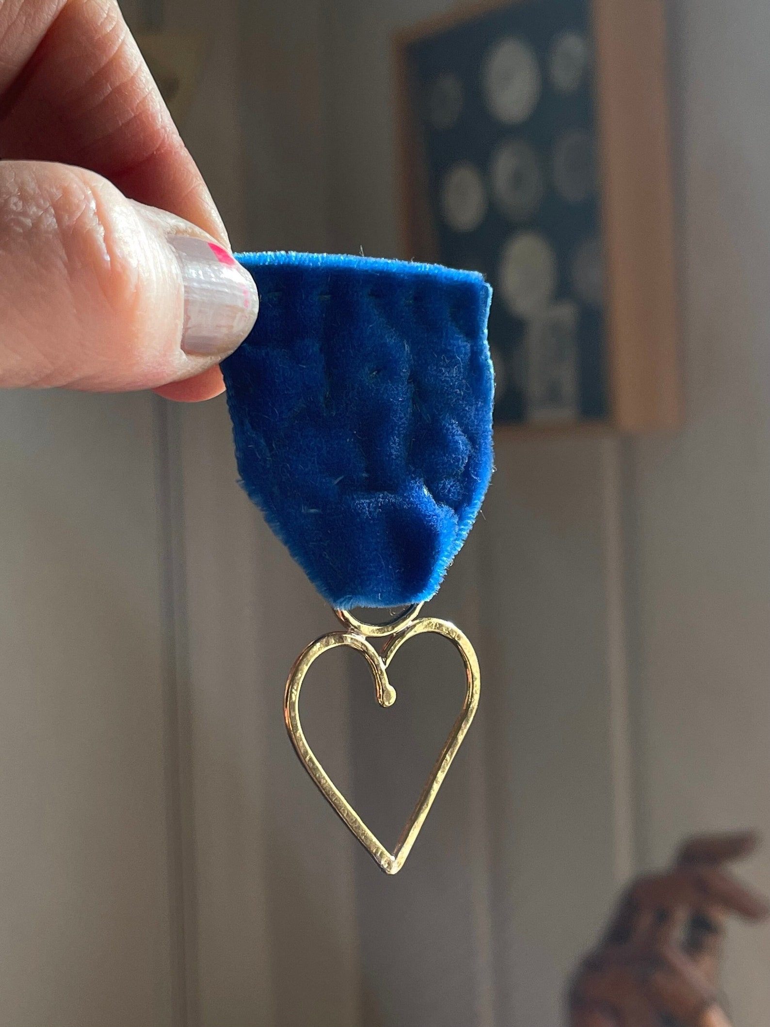 The Classic Love Medal Unisex Style Hand Wrought Brass Velvet Colors ...