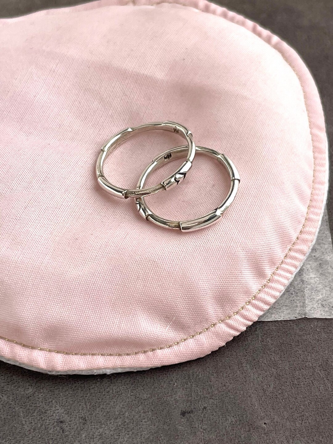 Taped up Bands - Stack Bands or Marriage Band - Sterling Silver ...