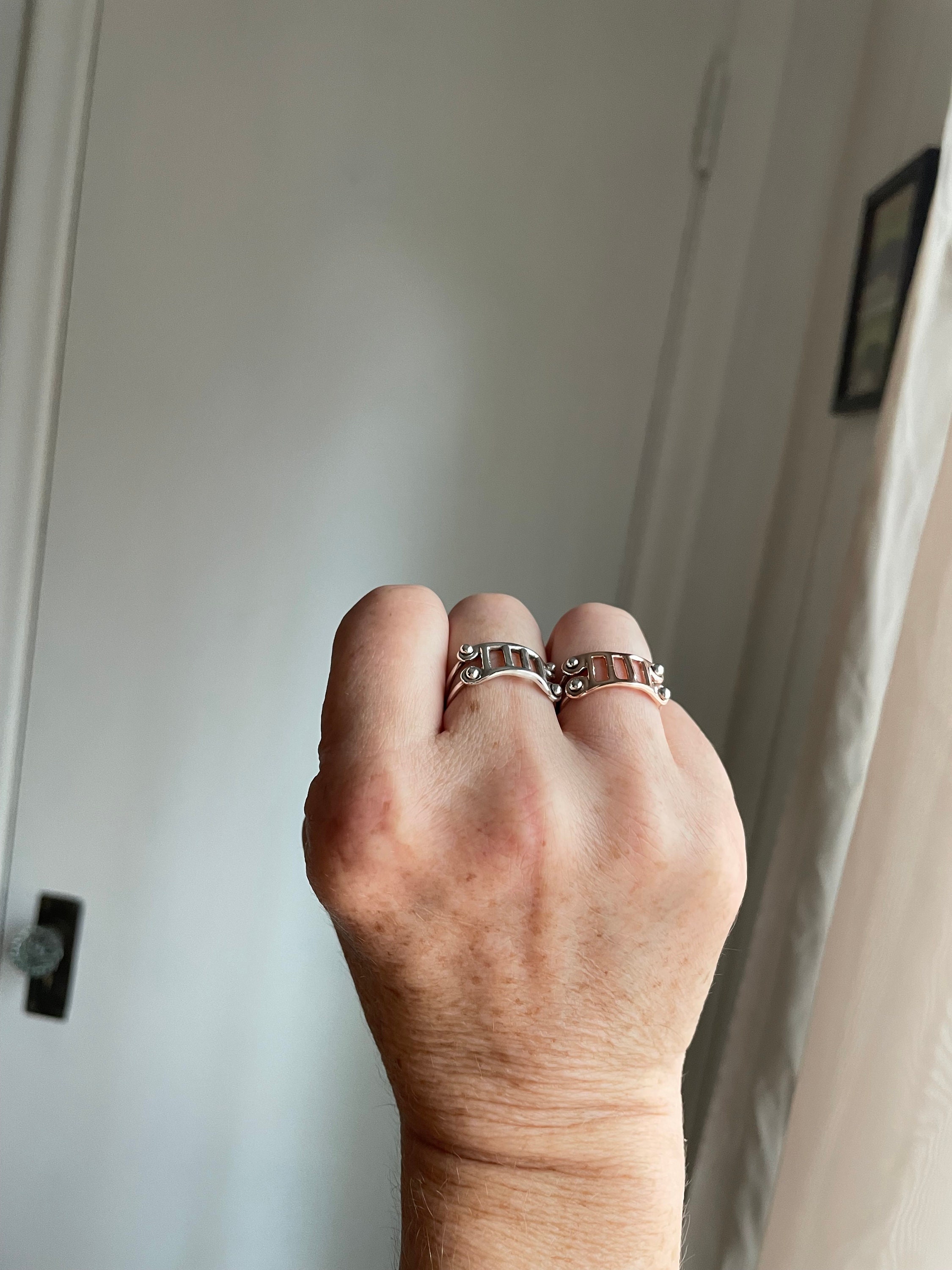 Bridge Armor Ring Camille Hempel Armor Ring Rose Gold or | Etsy