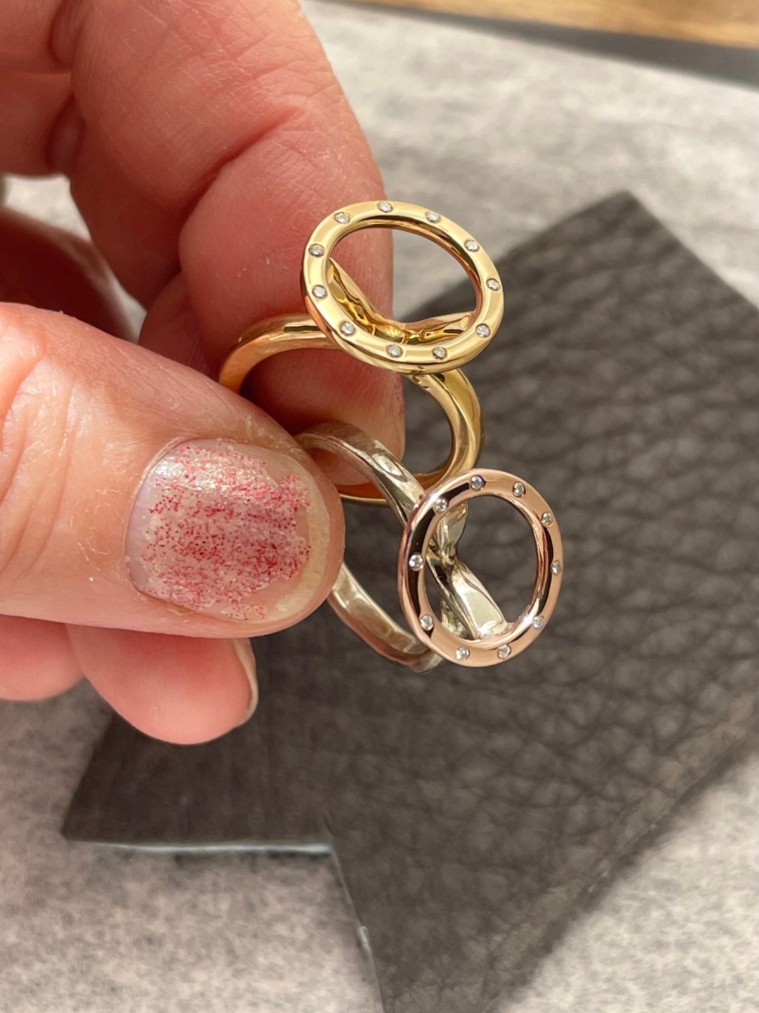 Diamond Steering Wheel Ring Drive Yourself Anti-engagement Ring Unique ...