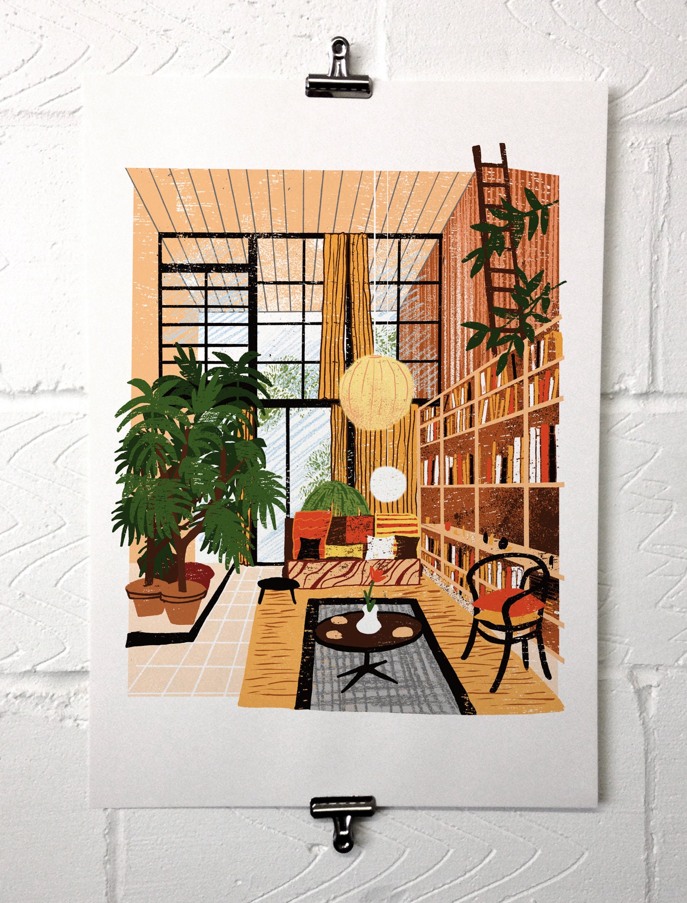 Eames Print, Illustration of the Eames' Mid Century House by ...
