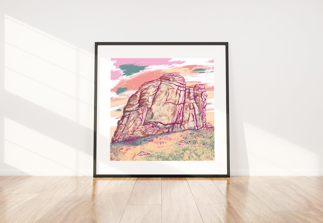 Haytor Dartmoor Art Print. the Famous Devon Tor in the National Park by ...