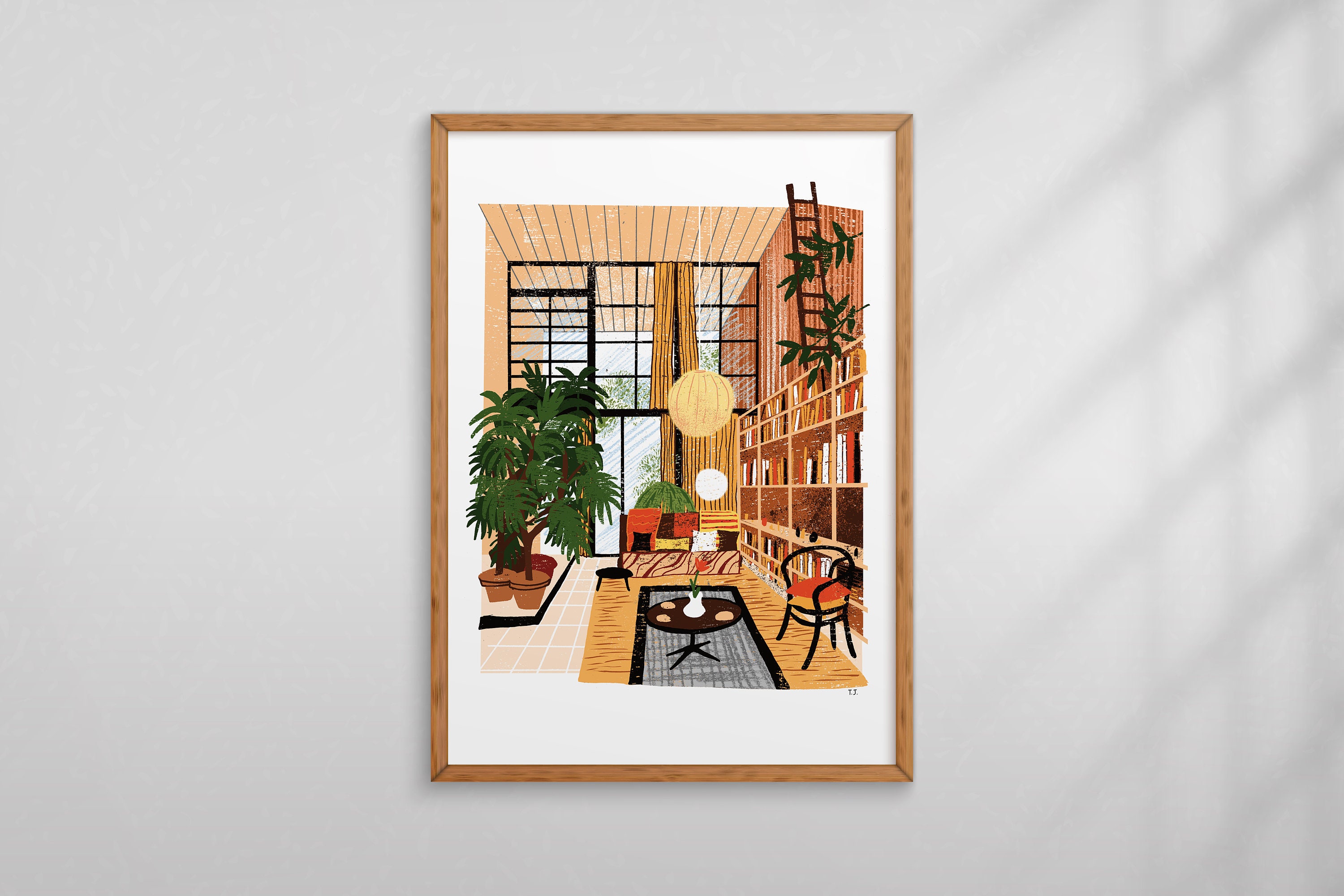Eames Print, Illustration of the Eames' Mid Century House by ...
