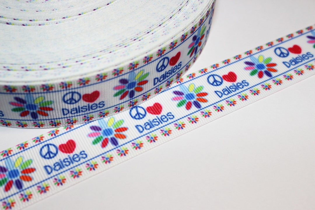 Peace, Love, Daisies Ribbon - Etsy