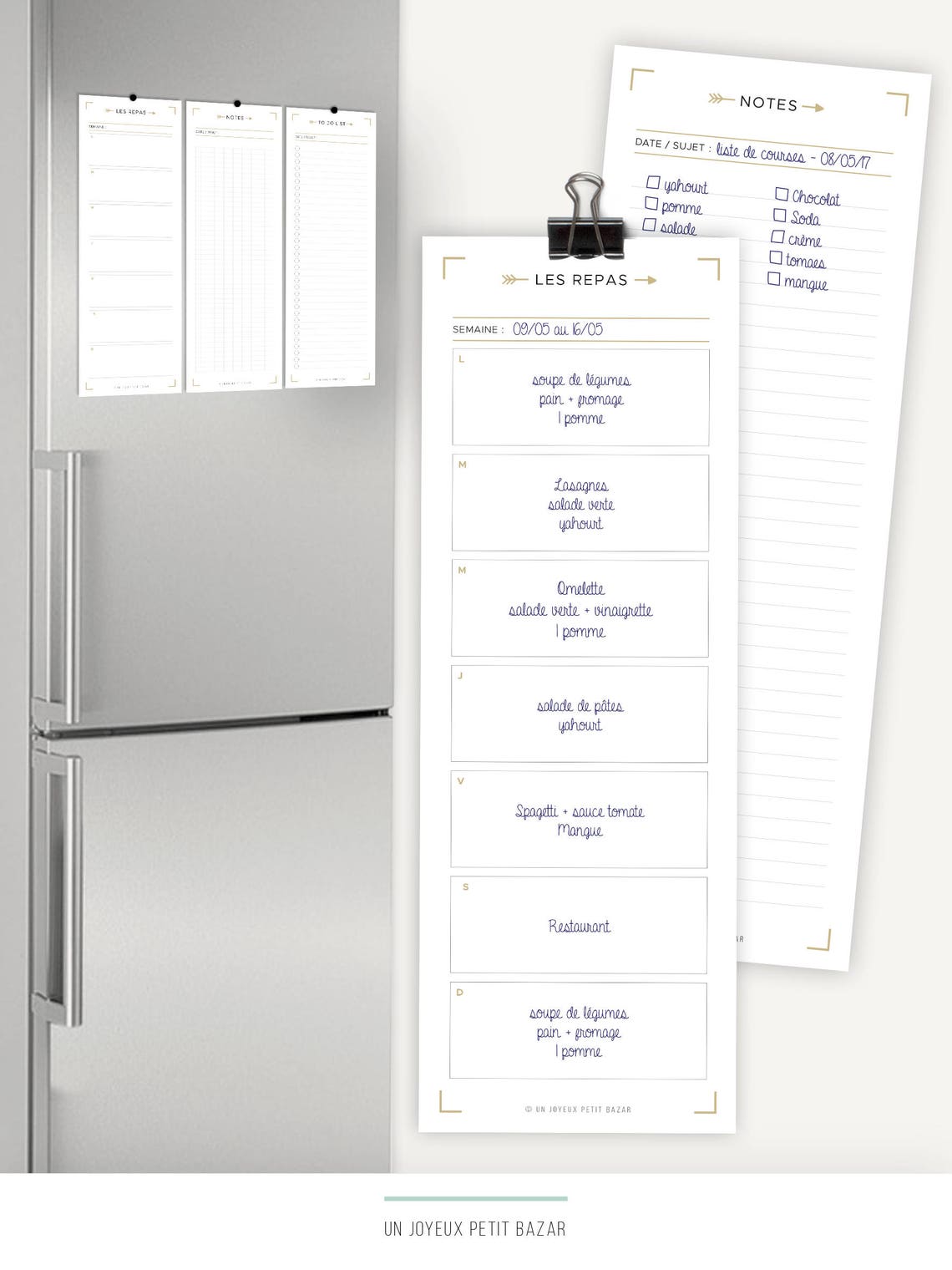 Pages de bloc-note à imprimer avec to do list, planning menus et notes ...