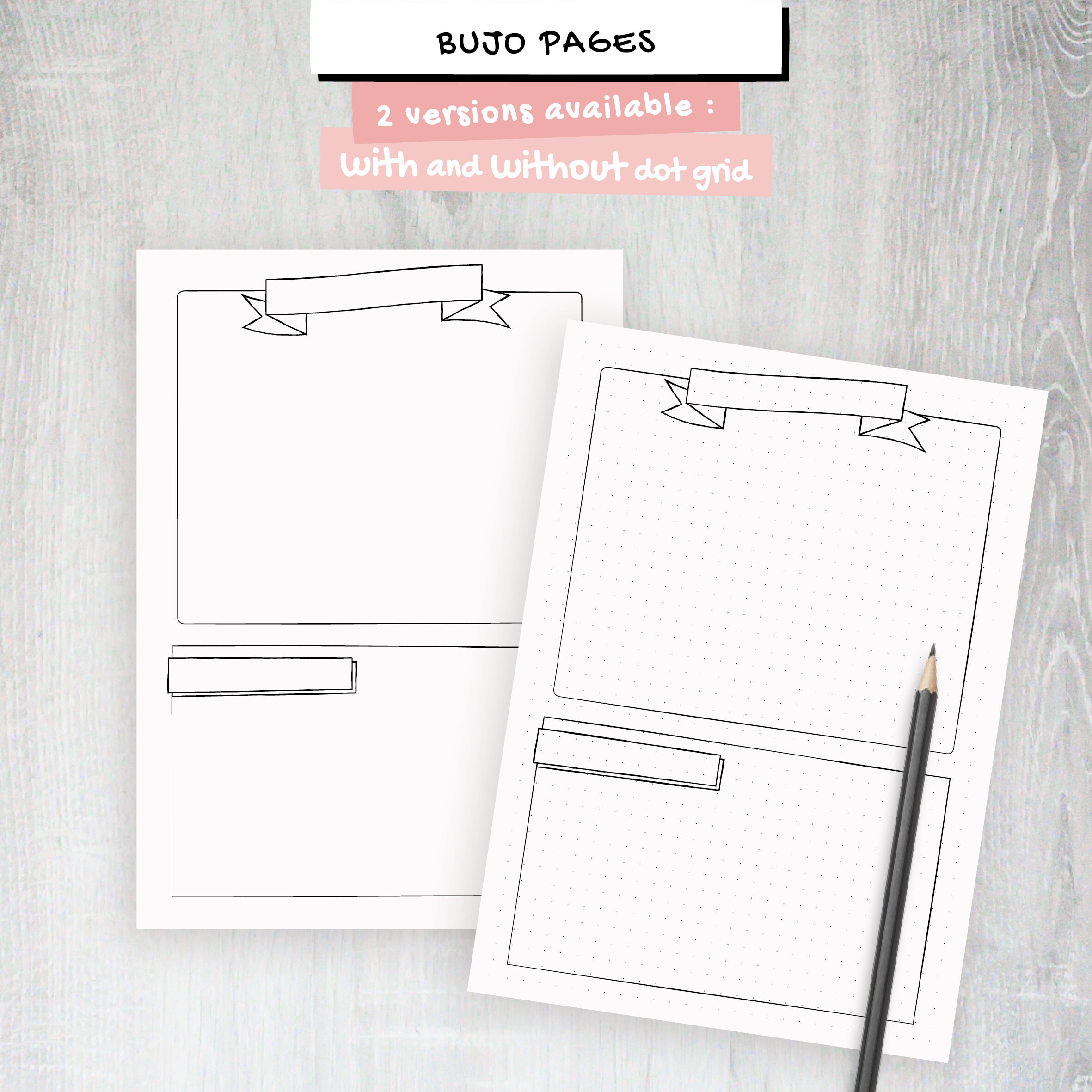 Pages illustrées à imprimer et à personnaliser, 9 modèles vierges ou à ...