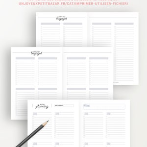 Travel Planner to Print to Organize Stays and Vacation Plans, Insert in ...