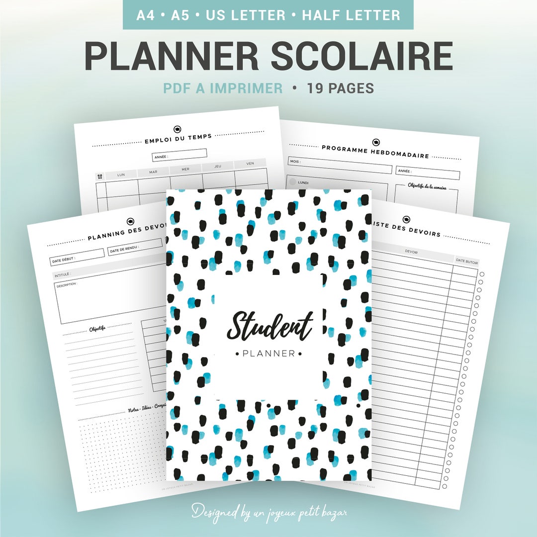 Student Planner to Print to Organize Your School Work, Timetable ...