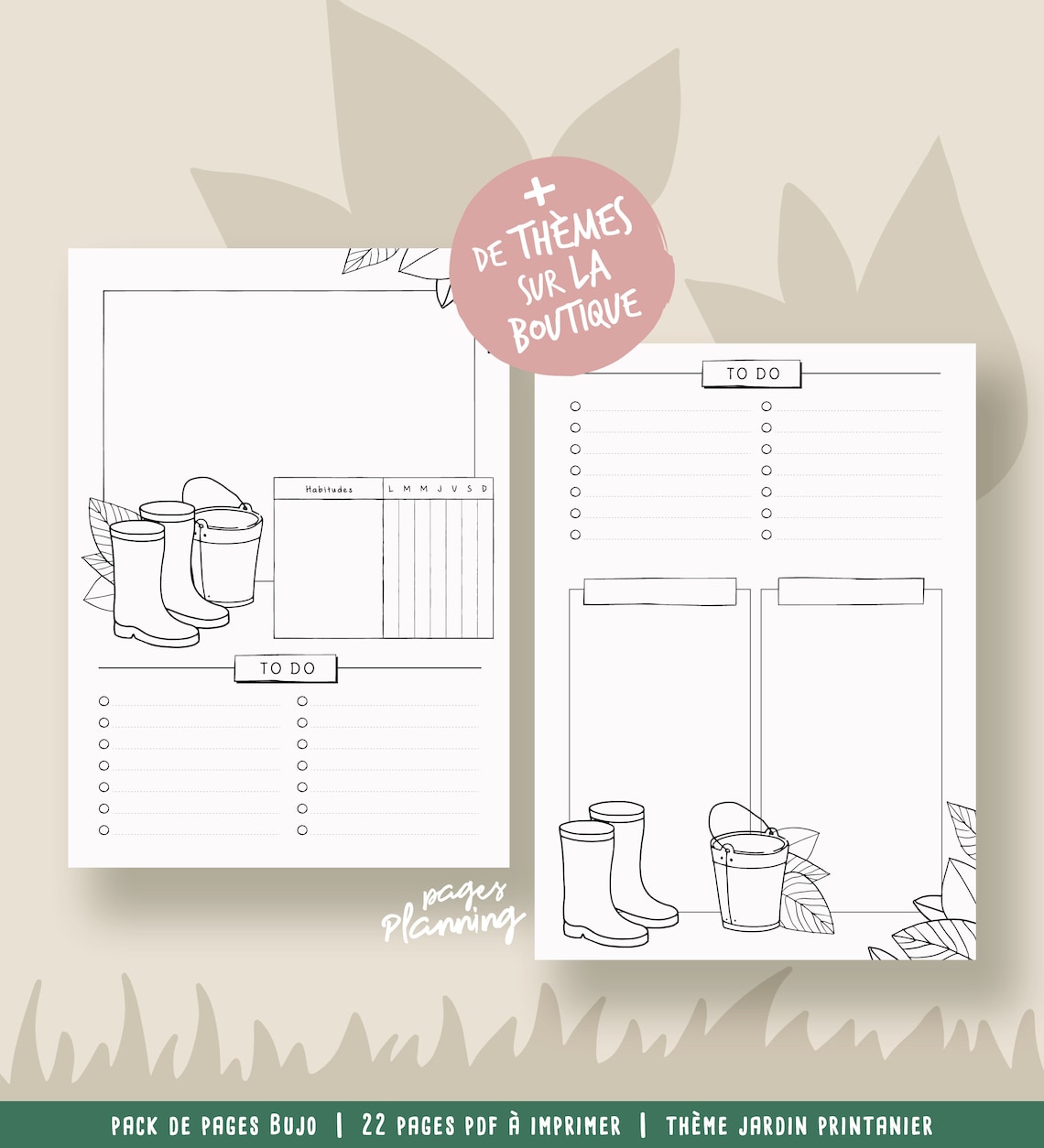 Pages illustrées imprimables en français sur le jardin au printemps, à ...