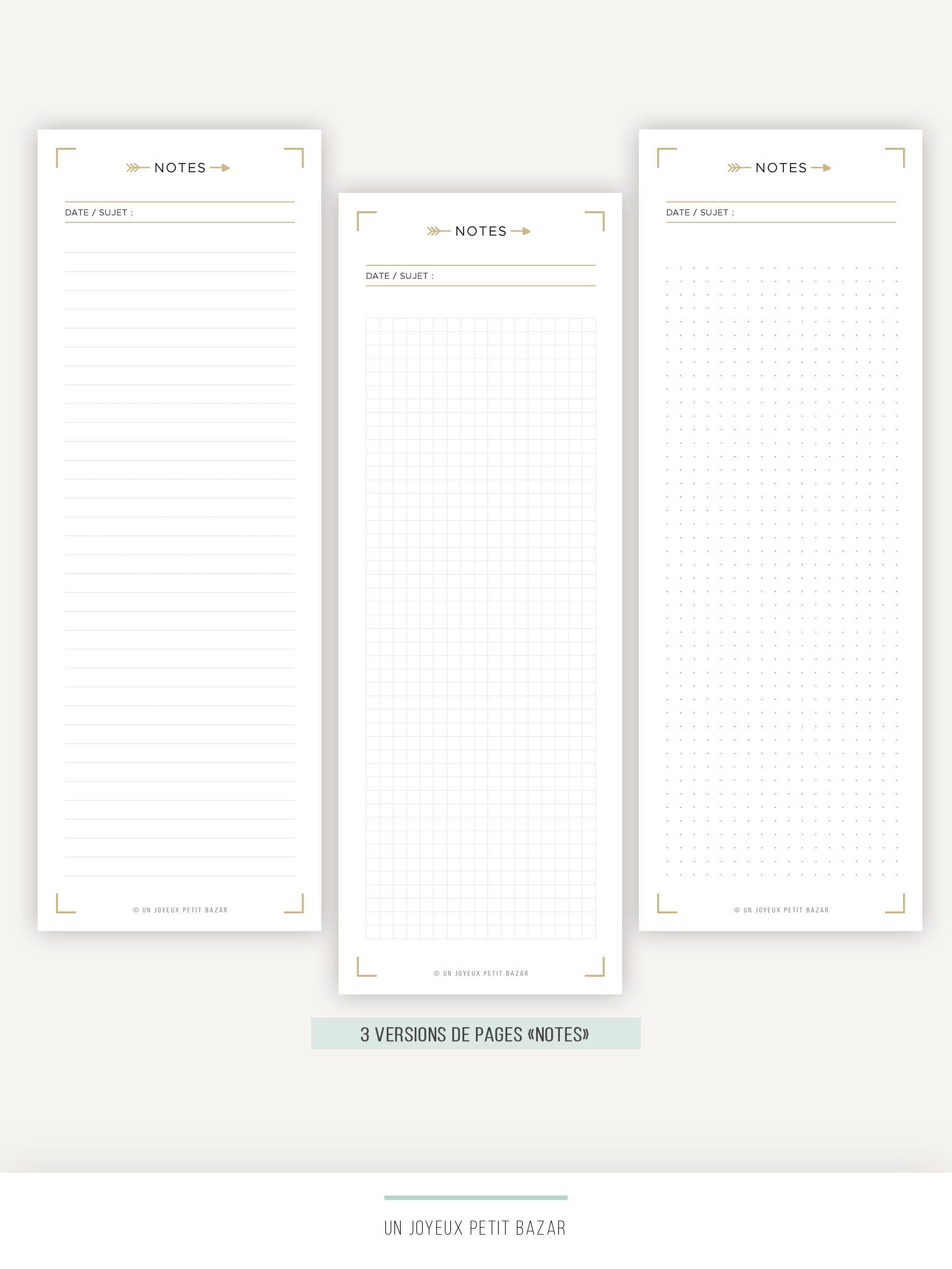 Pages de bloc-note à imprimer avec to do list, planning menus et notes ...
