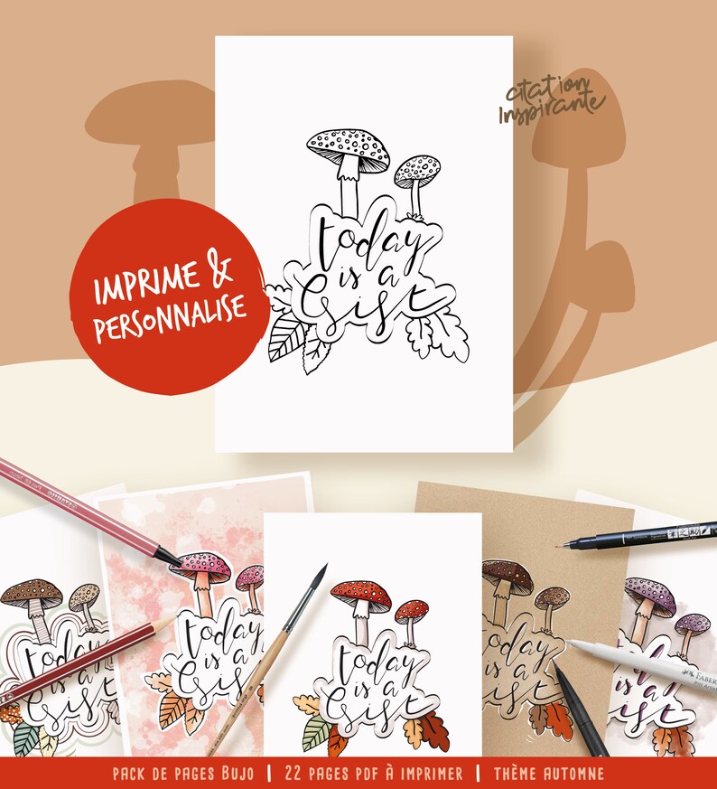 Printable Illustrated Pages in French on Autumn, Coloring, Perpetual ...