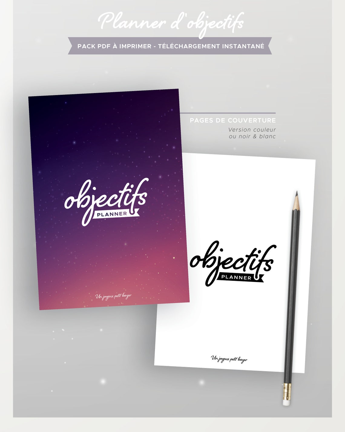 PLANNER DES OBJECTIFS à imprimer, liste des objectifs, plan d'action ...