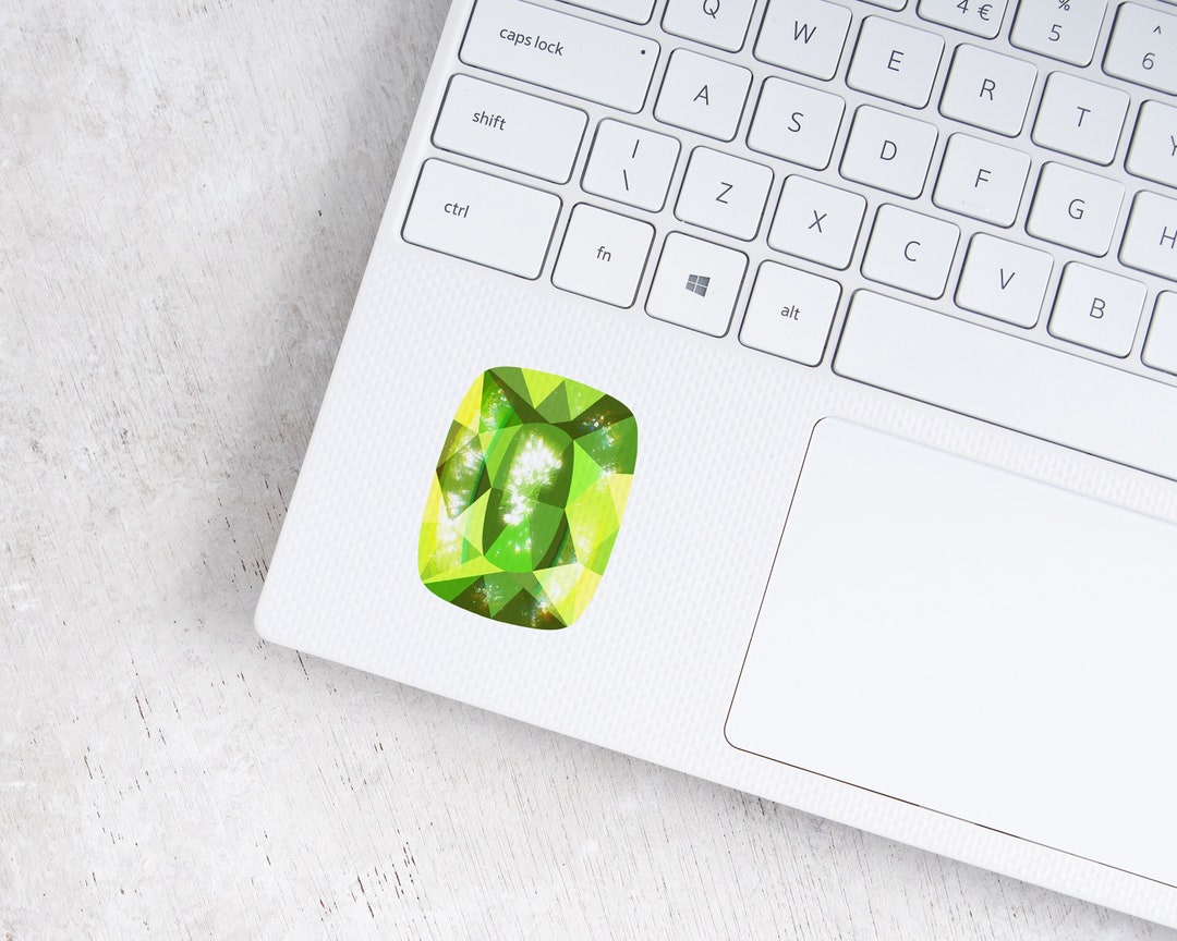 August Peridot Luxe Semi-transparent Birthstone Sticker | High Quality ...