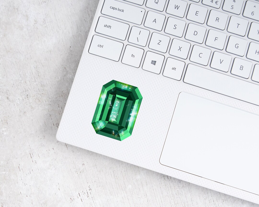 May Emerald Luxe Semi-transparent Birthstone Sticker | High Quality ...