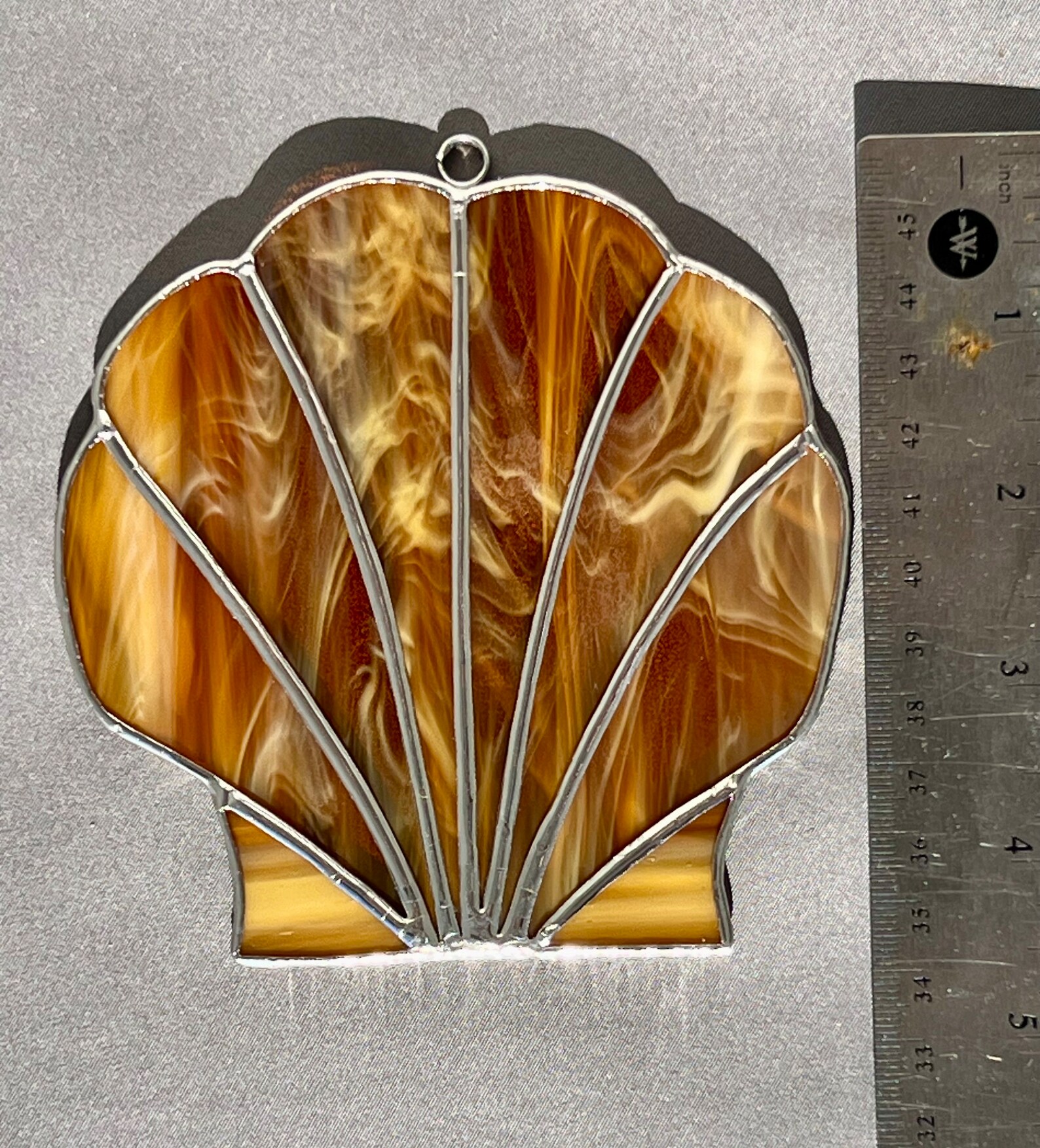 Sea Shell Hand Made Stained Glass Sun Catcher Window Decoration - Etsy