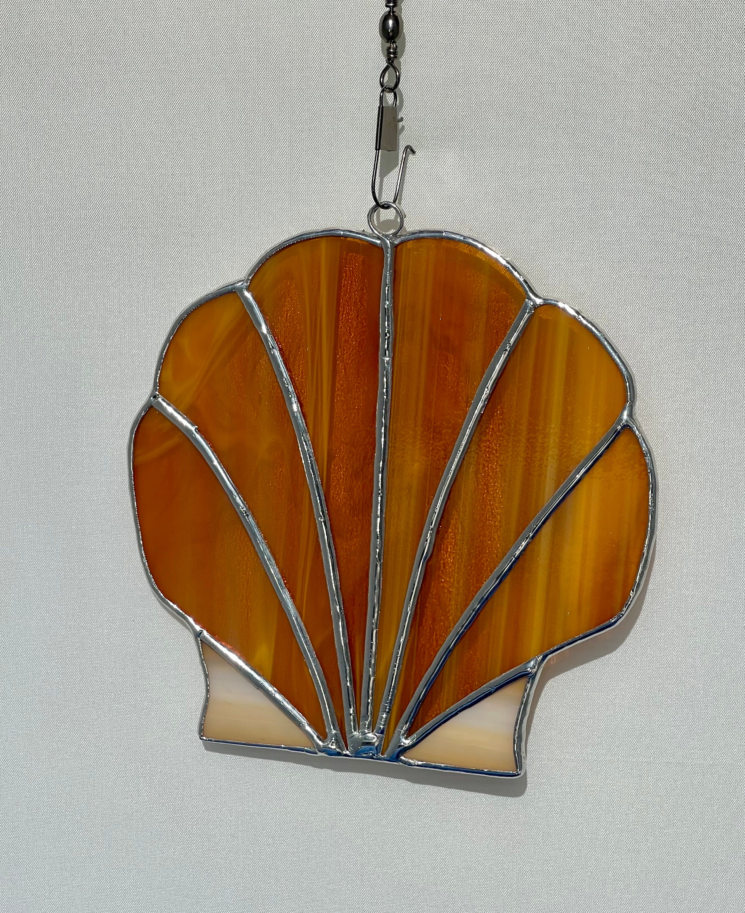 Sea Shell Hand Made Stained Glass Sun Catcher Window Decoration - Etsy