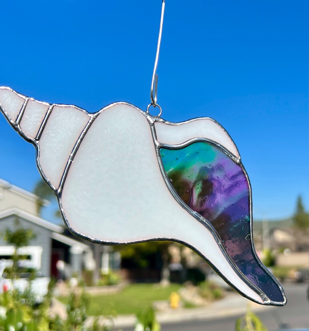 Conch Shell Stained Glass Sun Catcher - Etsy