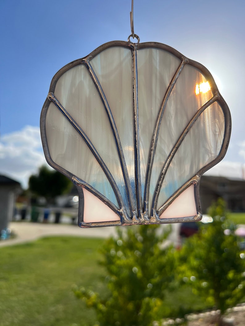 Sea Shell Hand Made Stained Glass Sun Catcher Window Decoration - Etsy