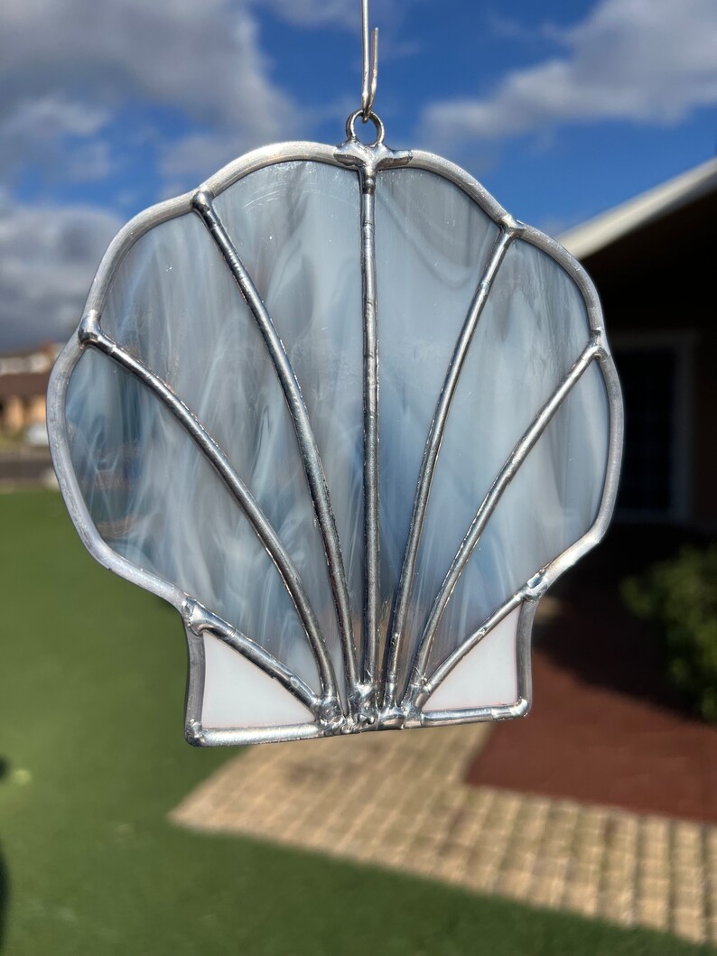 Sea Shell Hand Made Stained Glass Sun Catcher Window Decoration - Etsy