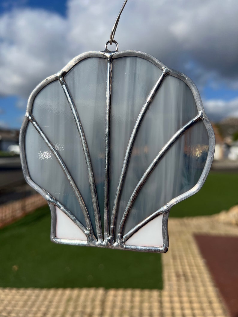 Sea Shell Hand Made Stained Glass Sun Catcher Window Decoration - Etsy
