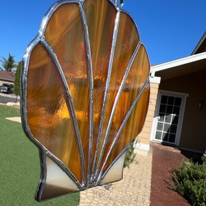Sea Shell Hand Made Stained Glass Sun Catcher Window Decoration - Etsy