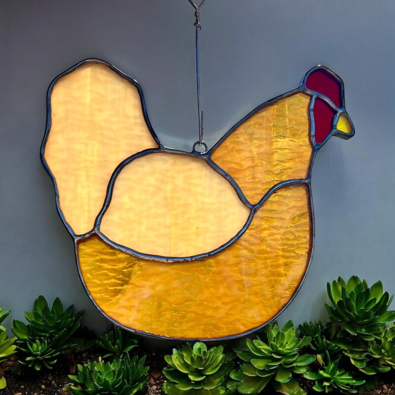 Stained Glass Chickens - Etsy