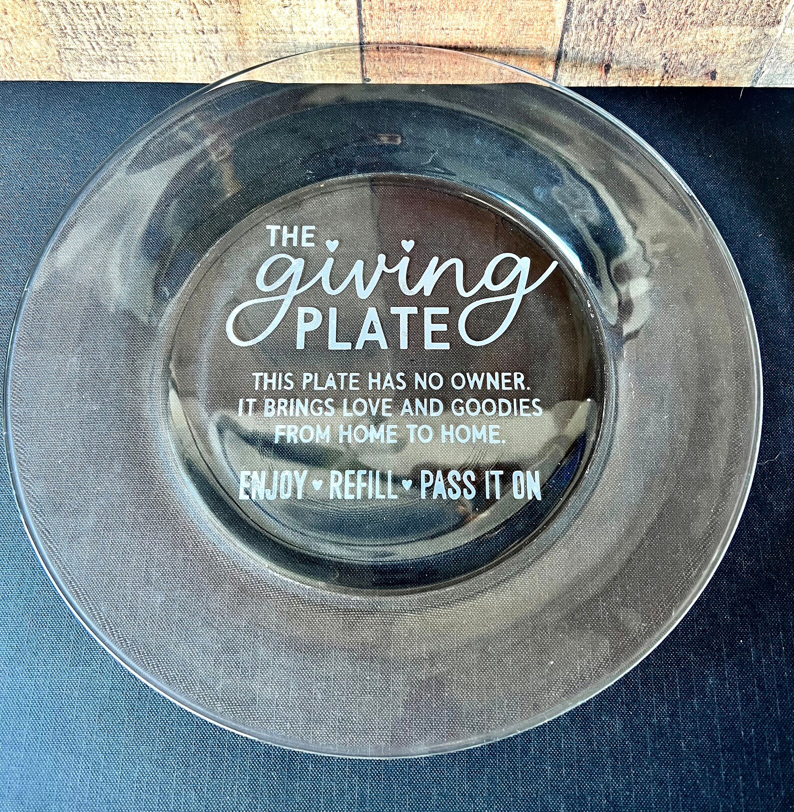 Giving Plate Etched Glass Plate - Etsy