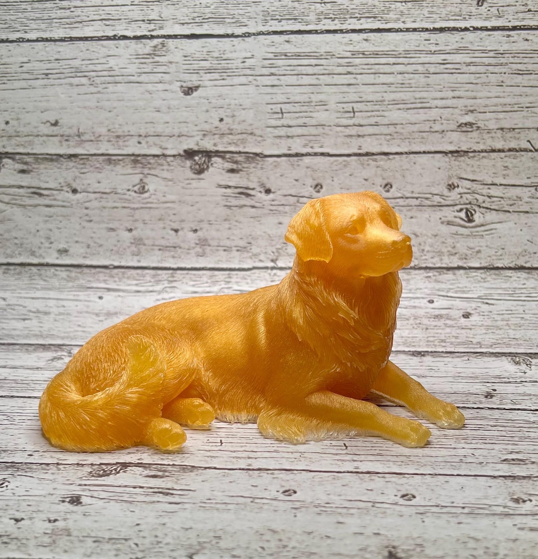 Golden Retriever - Beautiful Gold Color Solid Resin - Etsy
