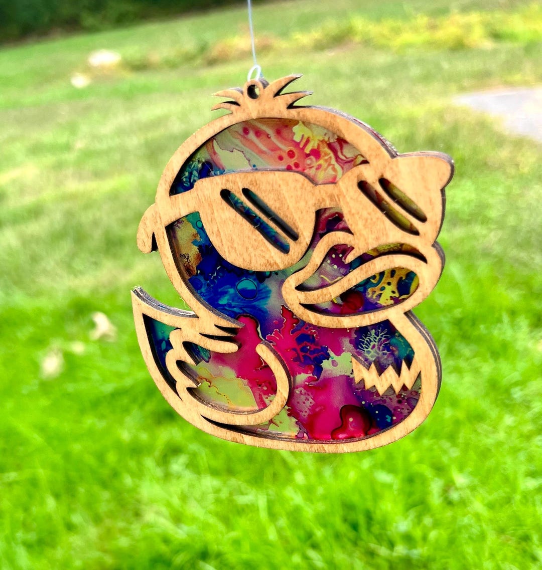Rubber Duck Wooden Sun Catcher - SET OF 2. - Etsy