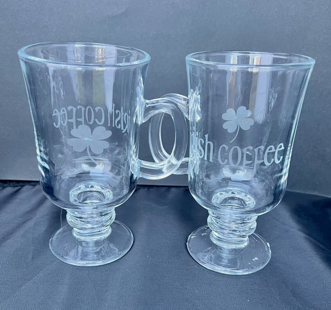 Irish Coffee Etched Mug Set of 2 Mugs - Etsy