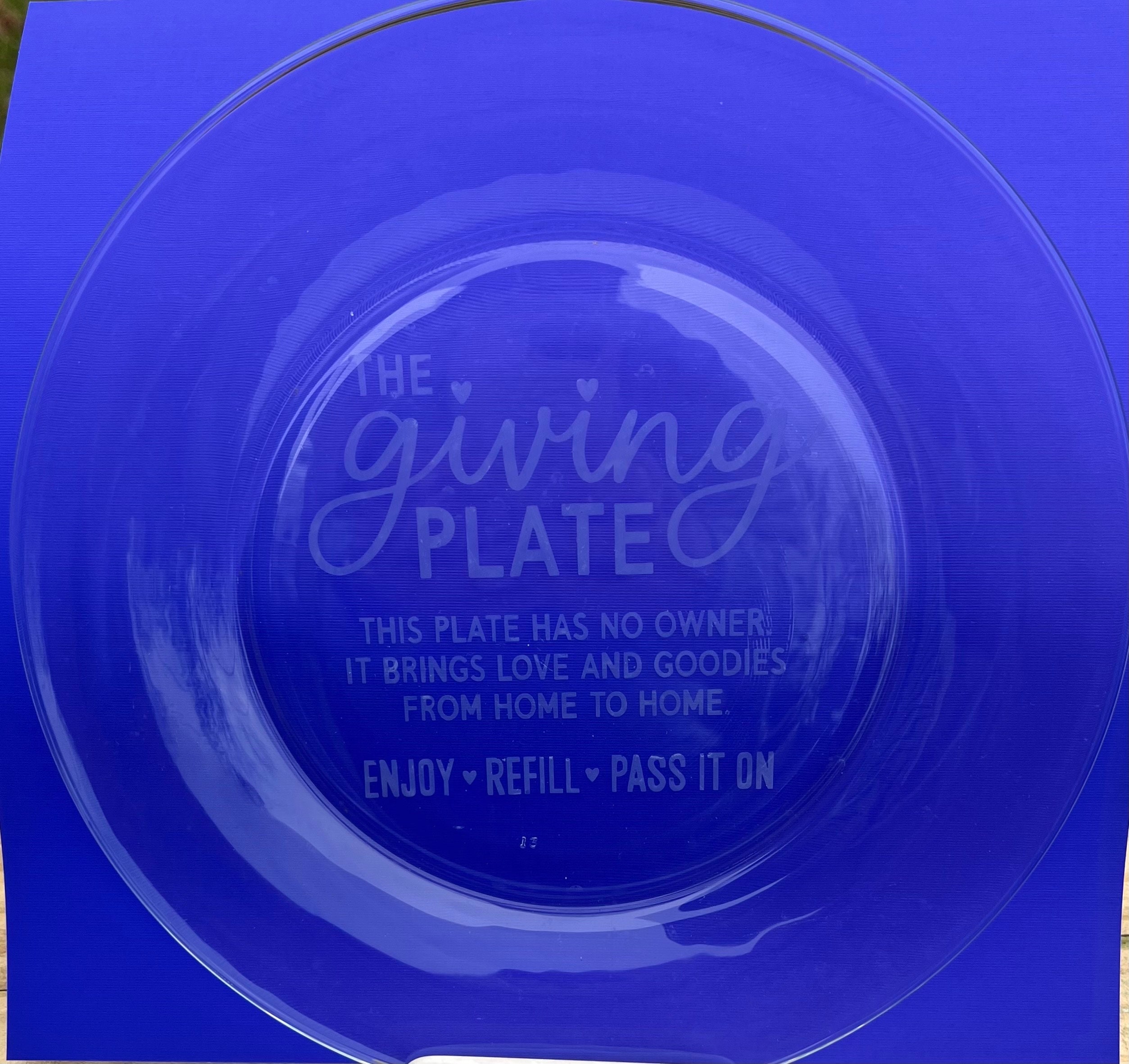 Giving Plate Etched Glass Plate - Etsy