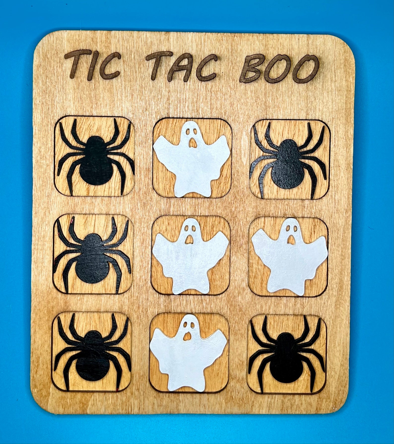 Halloween Tic Tac Toe (boo) Wooden Game - Etsy