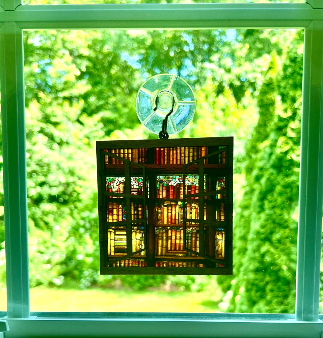 Suncatcher- Library Window-books - Etsy