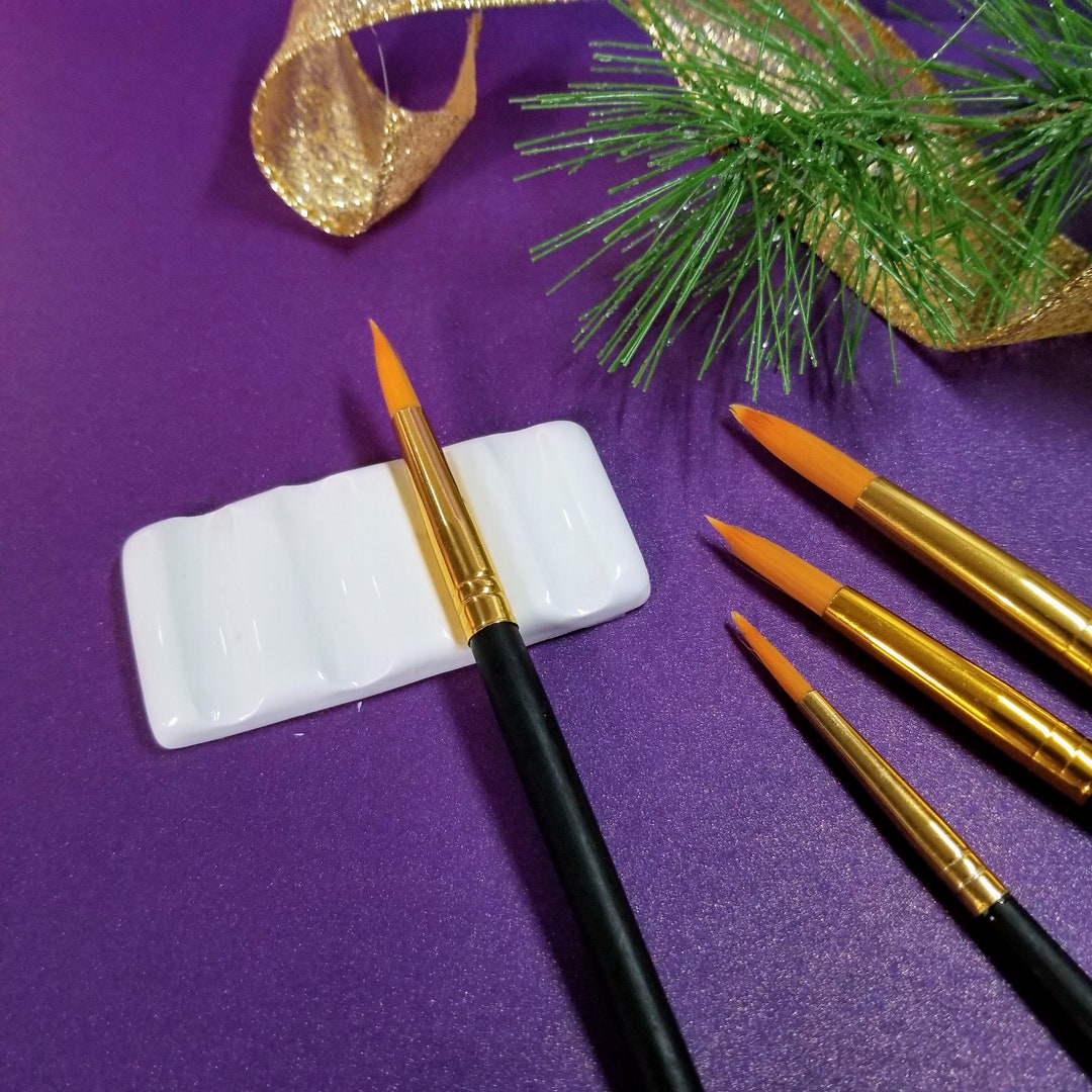 BRUSH REST | White | 4 Brush Rest | Rectangle | BR-004 - Etsy
