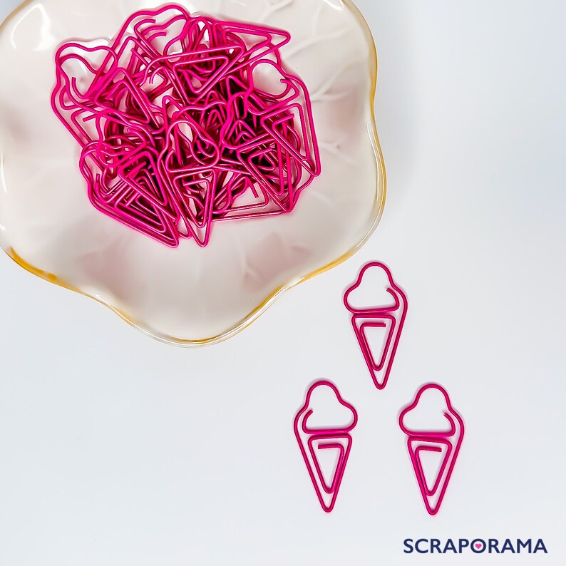 Ice Cream Shaped Metal Paper Clip Set Summer Planner Accessories Ice ...